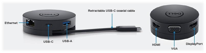 Dell USB-C Mobile Adapter – DA300-1 >